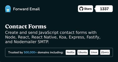 Javascript Contact Forms Nodejs Code Example In 2025