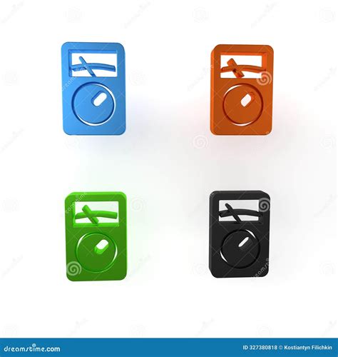 Set Ampere Meter Multimeter No Lightning Computer Mouse And Cloud And Icon Vector Royalty