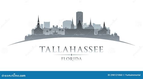 Tallahassee Florida City Skyline Vector Silhouette