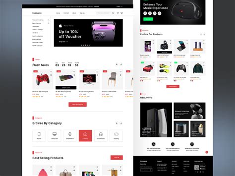 full e commerce website ui ux design figma