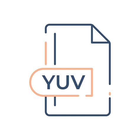 YUV File Format Icon YUV Extension Line Icon 15426502 Vector Art At