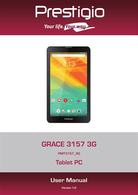 Prestigio Tablet PC Multi Pad Grace 3157 3G Operating Instructions ...