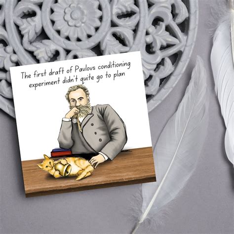 Pavlov Any Occasion Card Pavlovs Cat Funny Birthday Card Psychology Card History Card Card