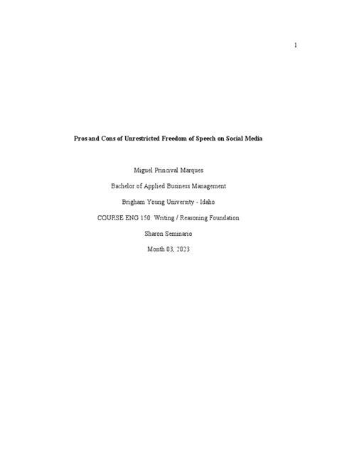 explanatory synthesis marques pdf freedom of speech social media
