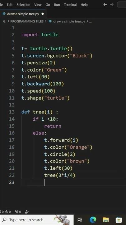 Tree Design With Pythonpython Coding Programming