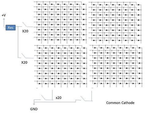 Common Anode And Common Cathode 20x20 Led Driver Leds And