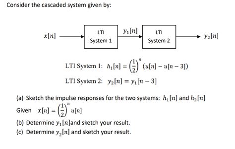 Solved Consider The Cascaded System Given By X N System Chegg