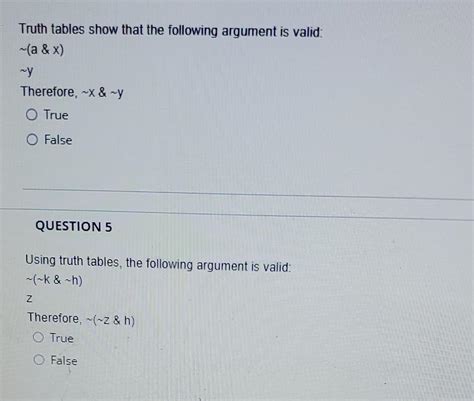 Truth Tables Show That The Following Argument Is