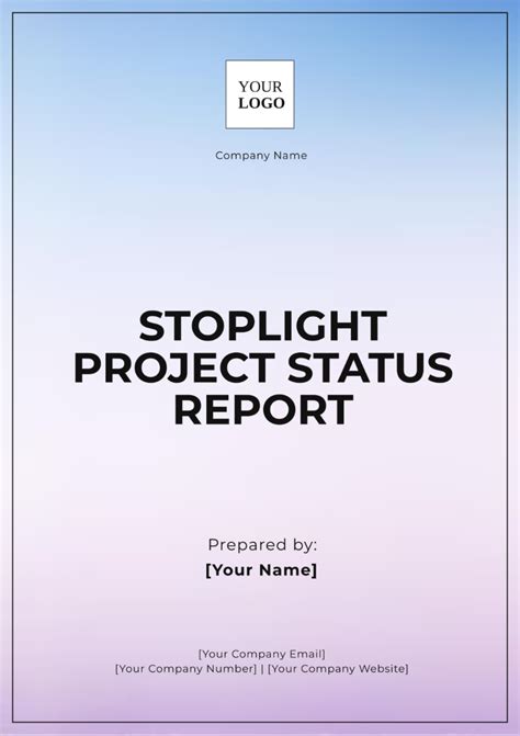 Free Stoplight Project Status Report Template To Edit Online