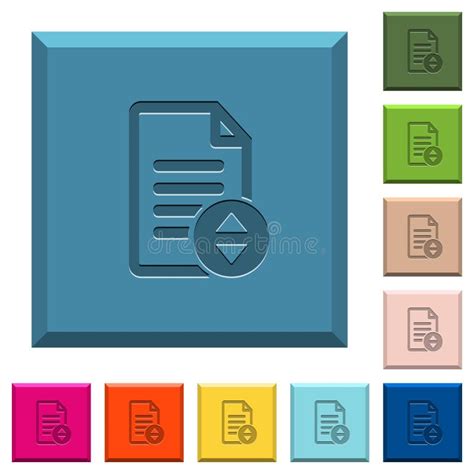 Document Scrolling Round Flat Multi Colored Icons Stock Vector Illustration Of Circles File