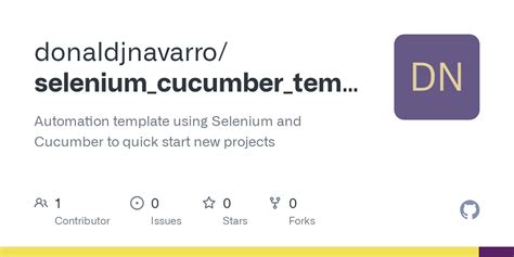 Github Donaldjnavarroseleniumcucumbertemplate Automation Template