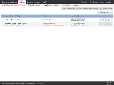 Cisco ASA FirePOWER Configuration Guide Malware Patrol Intelligent Threat Data