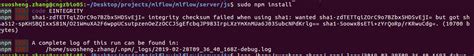 【react npm】解决用npmstart启动别人的react项目的问题1：sha1 xxx checksum failed wanted