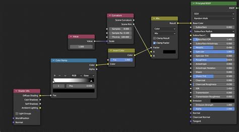 Why Cant I Find The Curvature Node And The Shader Info Node Rblender