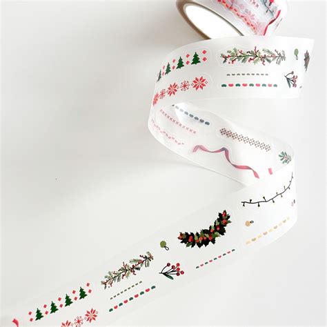 Winter No5 🎄 다섯번째 키스컷은 겨울 크리스마스의 패턴들이 담긴 스티커입니다 리본 리스 줄 전구 패턴 등 여러가지 꾸미기 좋은 요소들이 가득 들어