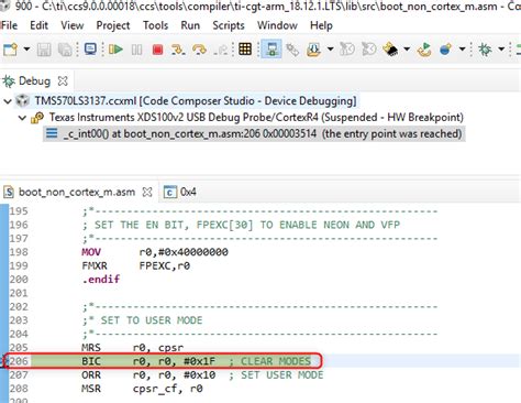 Ccs Ccs No Register Is Present In The Debug View No Sysmem Section In The Cmd Files And