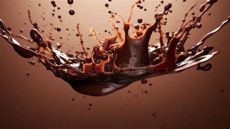 Liquid Chocolate Crown Splash In A Liquid Chocolate Pool Ai Generated