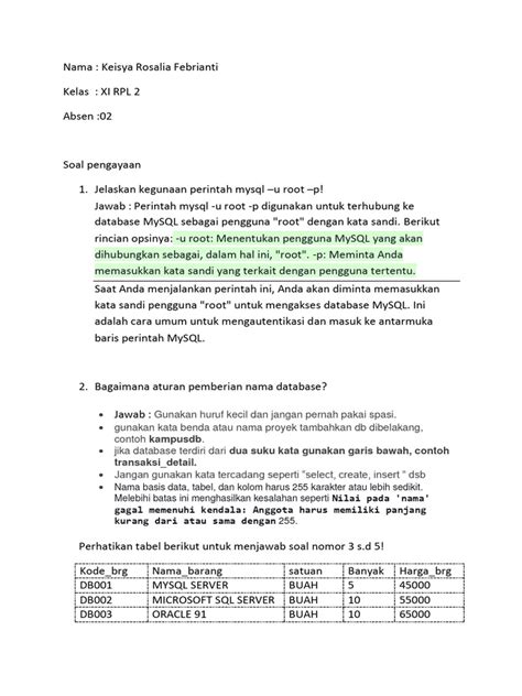 Tugas Basis Data Pdf