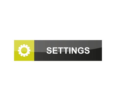 Premium Vector Settings Button