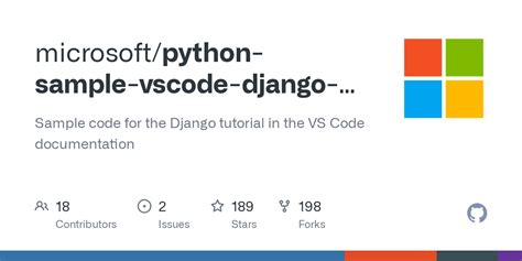 Github Microsoftpython Sample Vscode Django Tutorial Sample Code For The Django Tutorial In