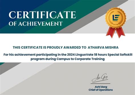 Atharva Mishra on LinkedIn: I am deeply grateful and honored to receive the certificate of Soft…