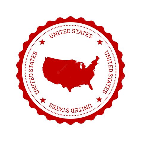 Sello De Pasaporte De Estados Unidos Ilustración Vectorial Vector Premium