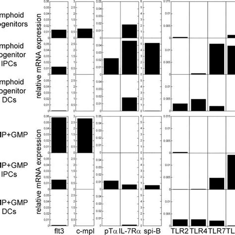 Gene Expression In Myeloid And Lymphoid Progenitors And Respective