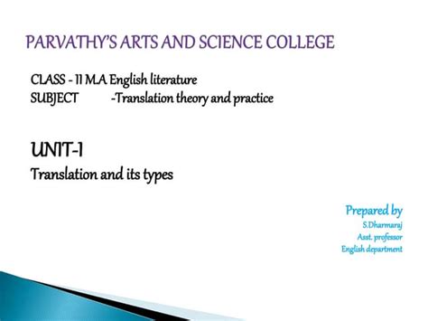 Translation Theory And Practice Pptx