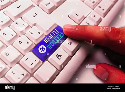 Conceptual Hand Writing Showing Health Workers Concept Meaning Showing Whose Job To Protect The