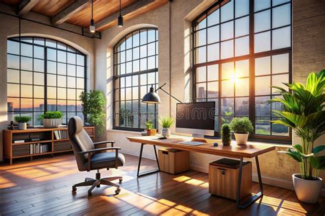 Inspiring Modern Loft Workspace A Programmers Haven Featuring A Clean