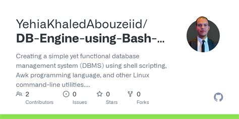 Github Yehiakhaledabouzeiiddb Engine Using Bash Script Creating A