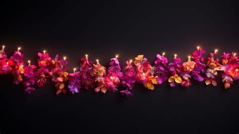 Flower Garland For Diwali Neural Network Ai Generated Stock Image