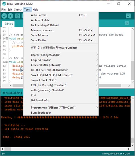 Pemgrograman Attiny85 Development Board Dengan Arduino Ide By Sunu