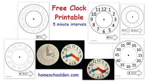 Free Clock Printable Free Skip Counting By 5s Activities Homeschool Den