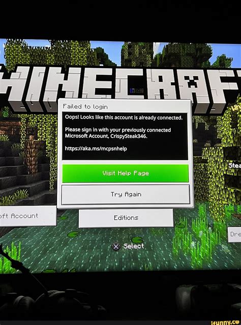Failed To Legin Oops Looks Like This Account Is Already Connected Please Sign In With Your
