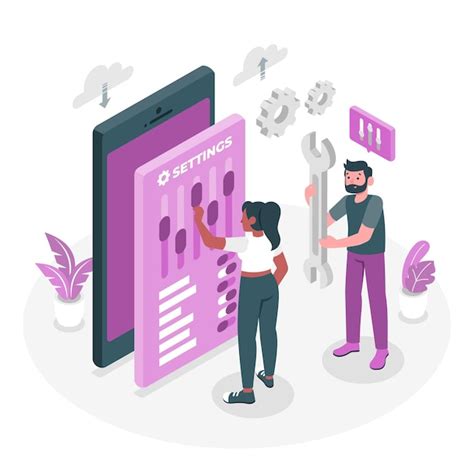 Free Vector Settings Concept Illustration