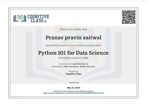 I Am Happy To Announce That I Have Successfully Completed The Python