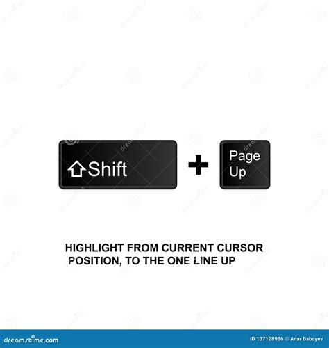 Keyboard Shortcuts Highlight From Current Cursor Position To The One Line Up Icon Can Be Used