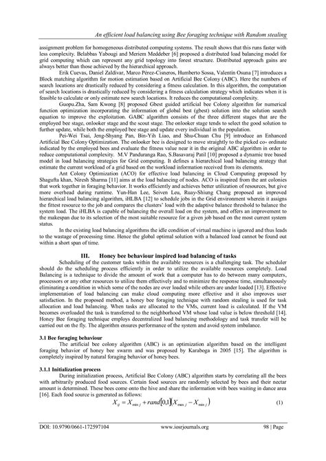 An Efficient Load Balancing Using Bee Foraging Technique With Random