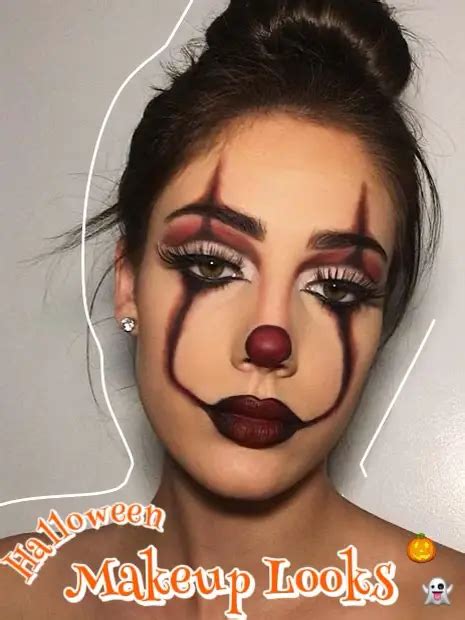 Scary Clown Makeup Ideas Female Black Haircuts Easy Step By Saubhaya