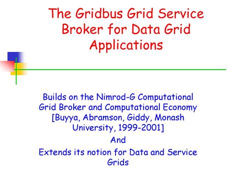 grid computing and the gridbus toolkit creating and managing utility