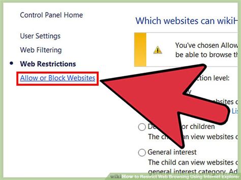 Ways To Restrict Web Browsing Using Internet Explorer WikiHow