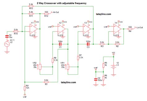 2 Way Active Crossover with adjustable frequency - Tataylino.com