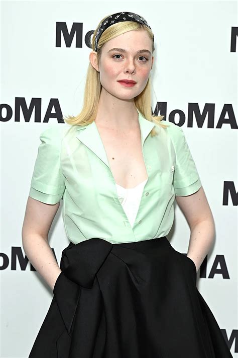 Elle Fanning Embraces 60s Styling In Shushutong Skirt Set For ‘a