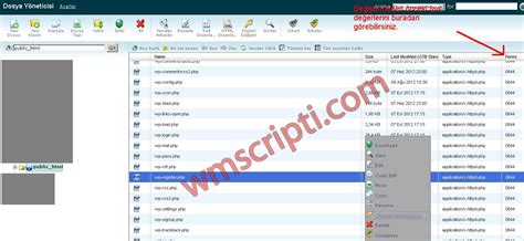 Scriptlerde Chmod Ayarı Nasıl Yapılır Wm Scripti Scripti Script Indir Php Script Indir