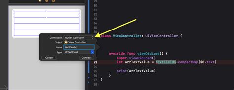 ios get multiple textfield values in array in swift xcode stack