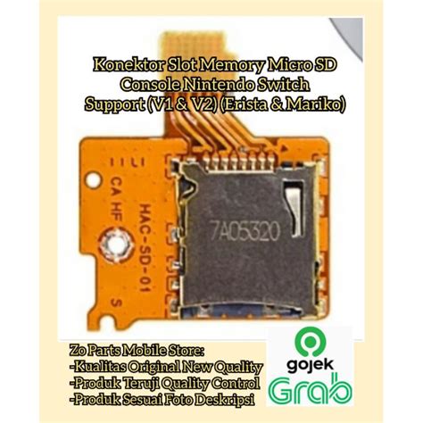 Jual Flexibel Konektor Port Slot Mmc Memory Micro Sd Tf Card Nintendo Switch Console Original