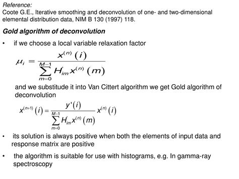 Ppt Deconvolution Methods And Their Applications In The Analysis Of