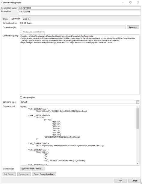 Querying Semantic Model Into Excel Using Parameter Microsoft