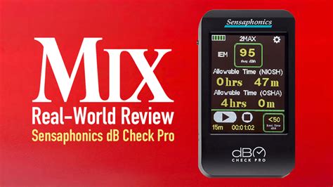Sensaphonics Db Check Pro In Ear Sound Level Analyzer — A Mix Real